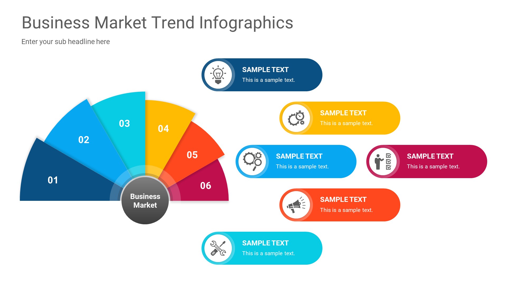 Business market trend Keynote Infographics Template, Presentation Templates