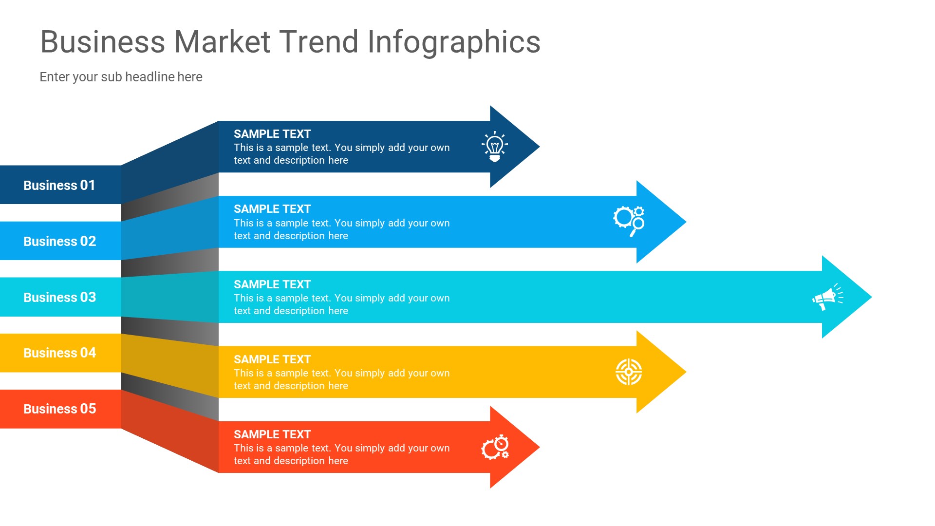 Business market trend Keynote Infographics Template, Presentation Templates