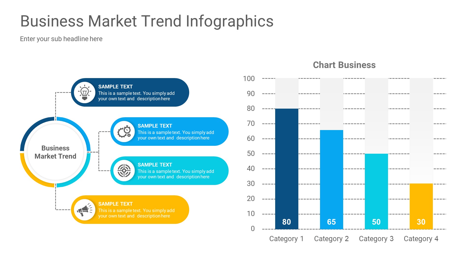 Business market trend Keynote Infographics Template, Presentation Templates