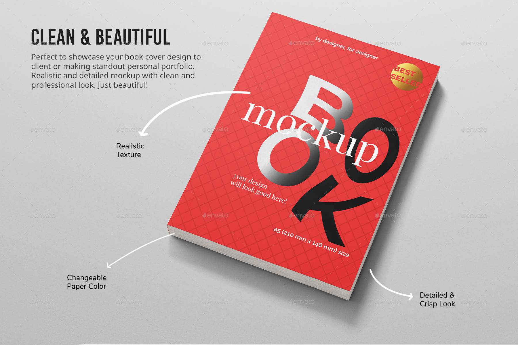 Softcover Book Cover A5 Size PSD Mockup Pack, Graphics | GraphicRiver