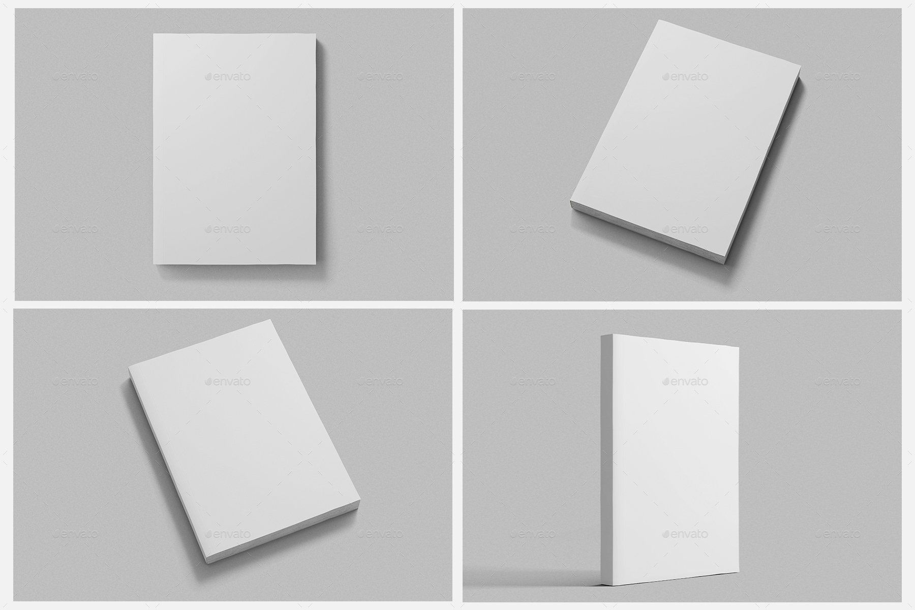 Softcover Book Cover A5 Size PSD Mockup Pack, Graphics | GraphicRiver