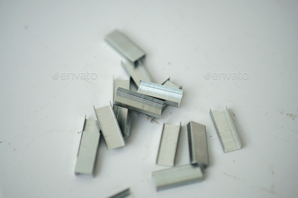 Metal staple for stapler Stock Photo by Wdnld | PhotoDune