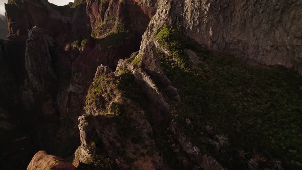Madeira Summits and Peaks at Sunset, Stock Footage | VideoHive