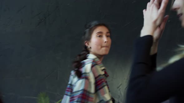 Dance Improvisation of Three Young Girls Indoors, Stock Footage | VideoHive