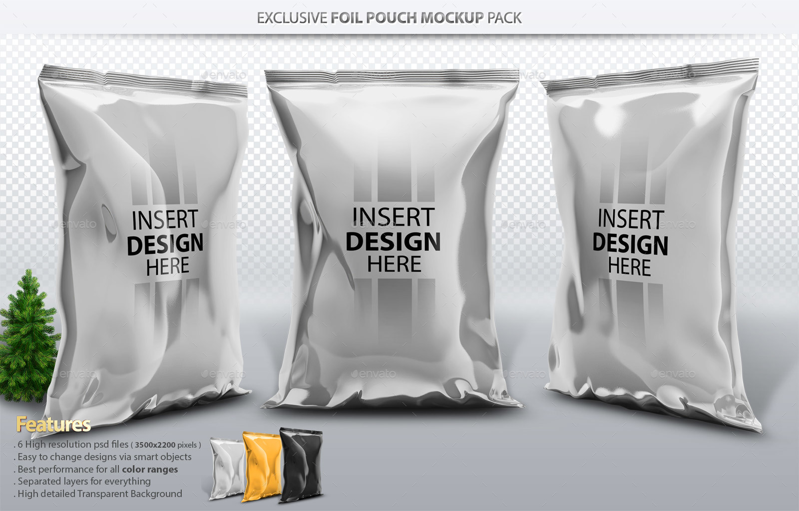 Foil Pouch Mockup, Graphics | GraphicRiver