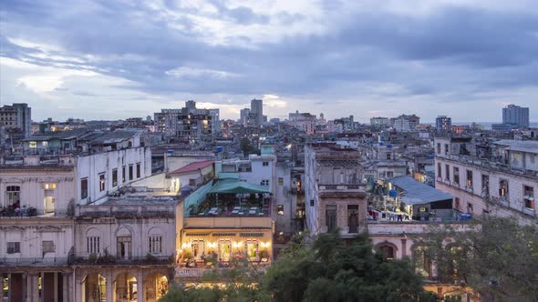Scenic Sunset Time Lapse with Havana Cityscape Cuba Island View, Stock ...