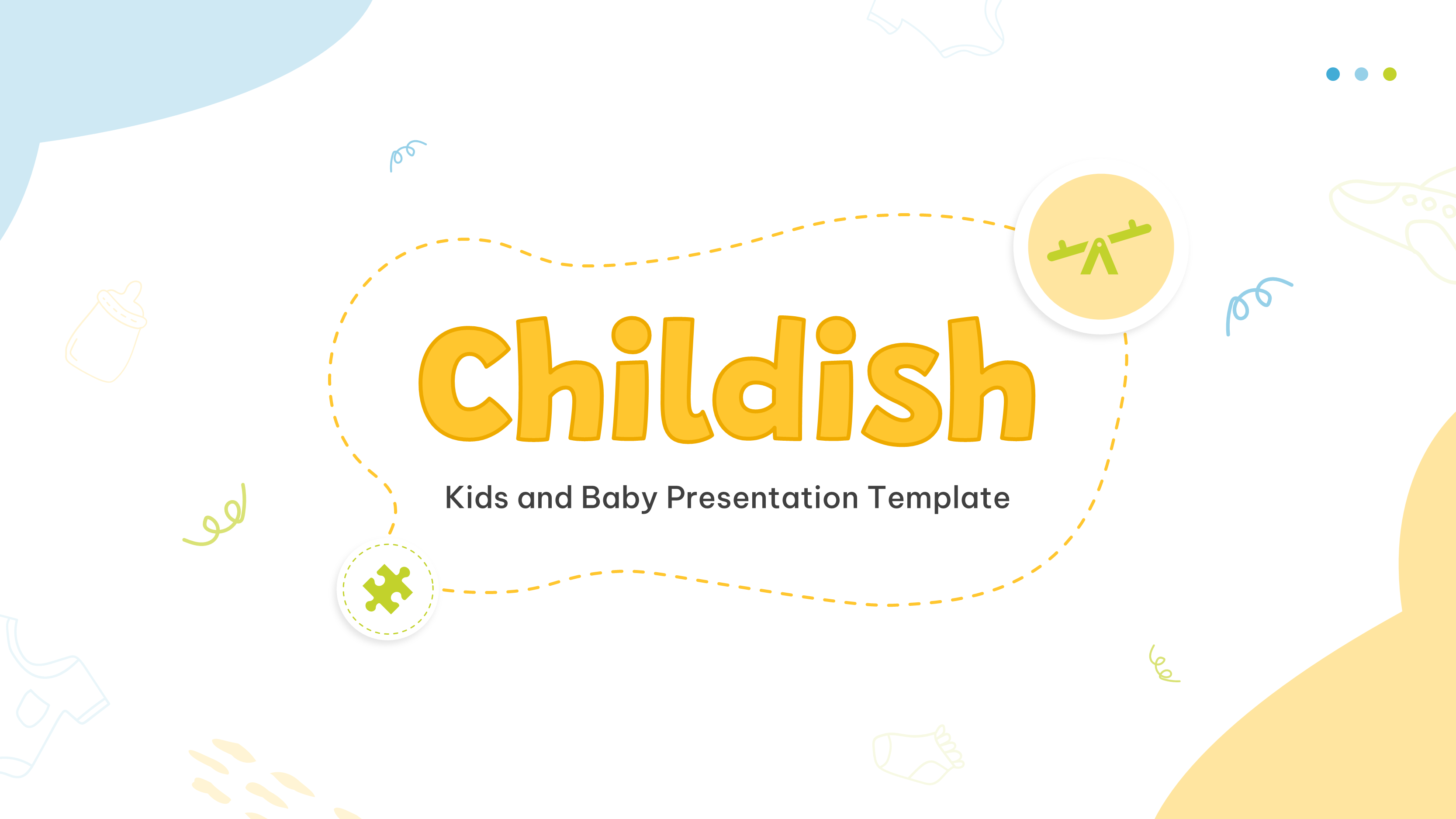Childish - Kids and Baby PowerPoint Template, Presentation Templates