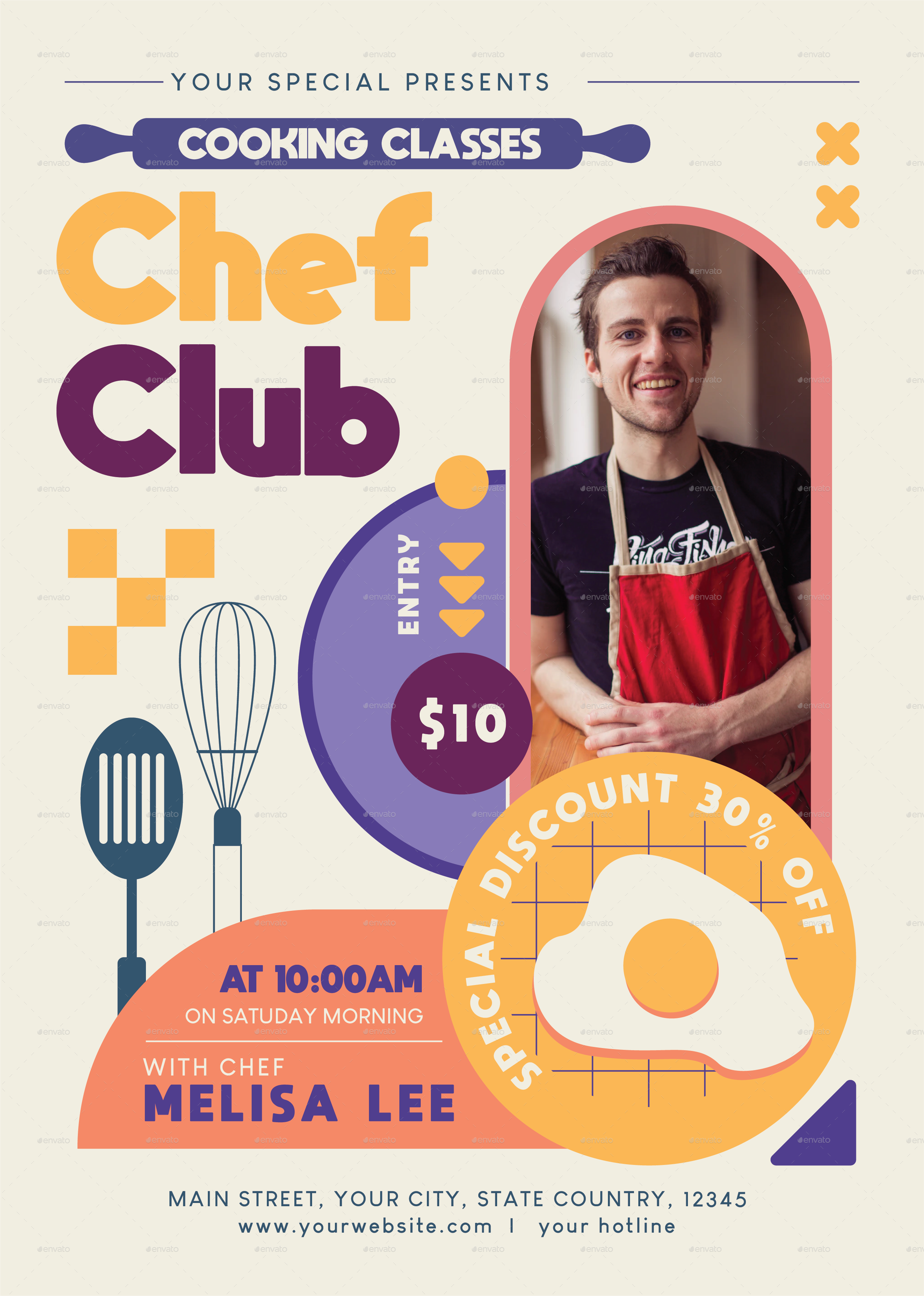 Cooking Class Flyer by 1protheme | GraphicRiver