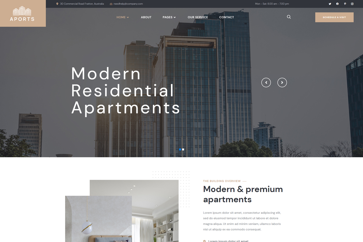 Aports - Single Property Elementor Template Kit by surisoft | ThemeForest