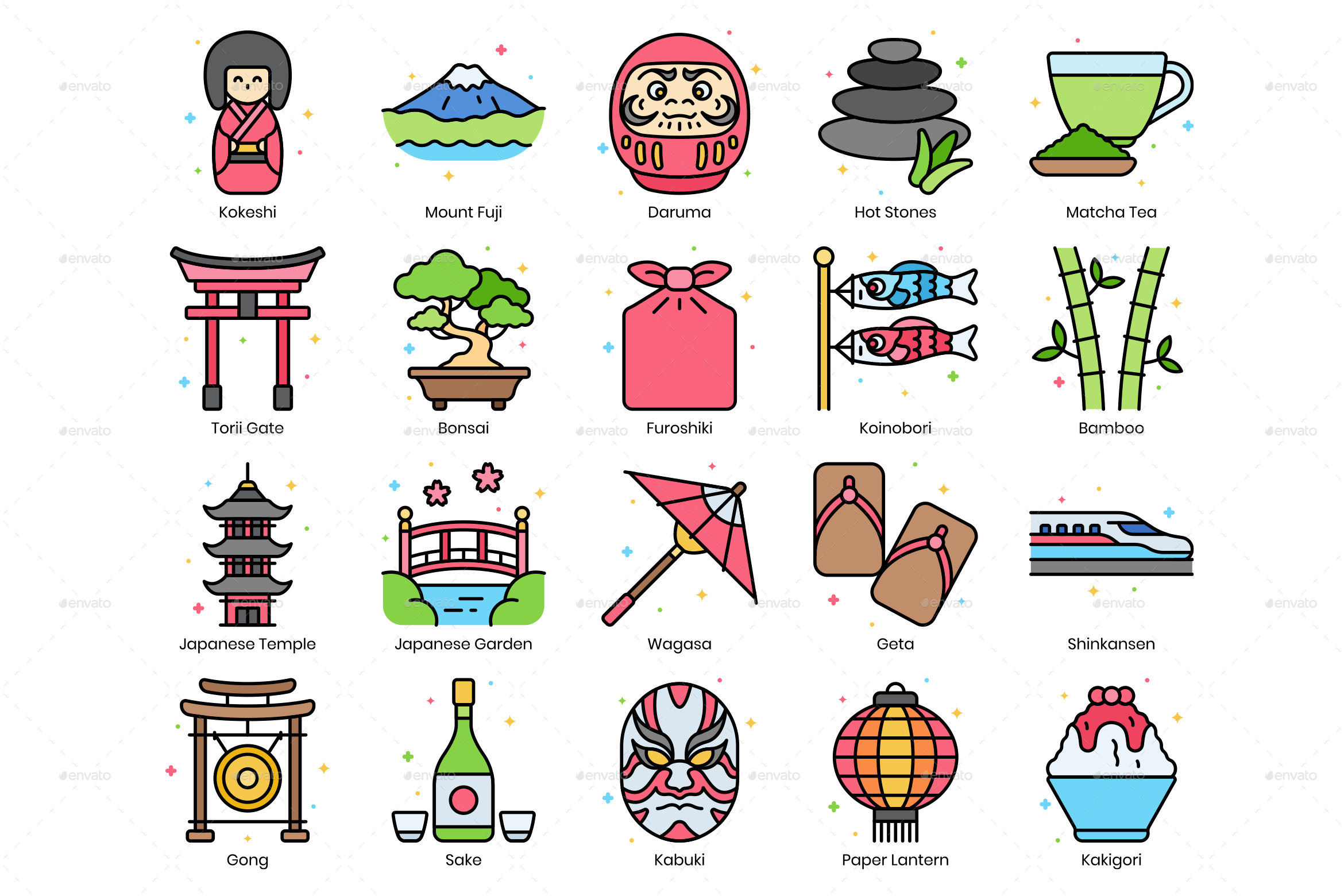 75 Japan Icons | Vidid Series, Icons | GraphicRiver