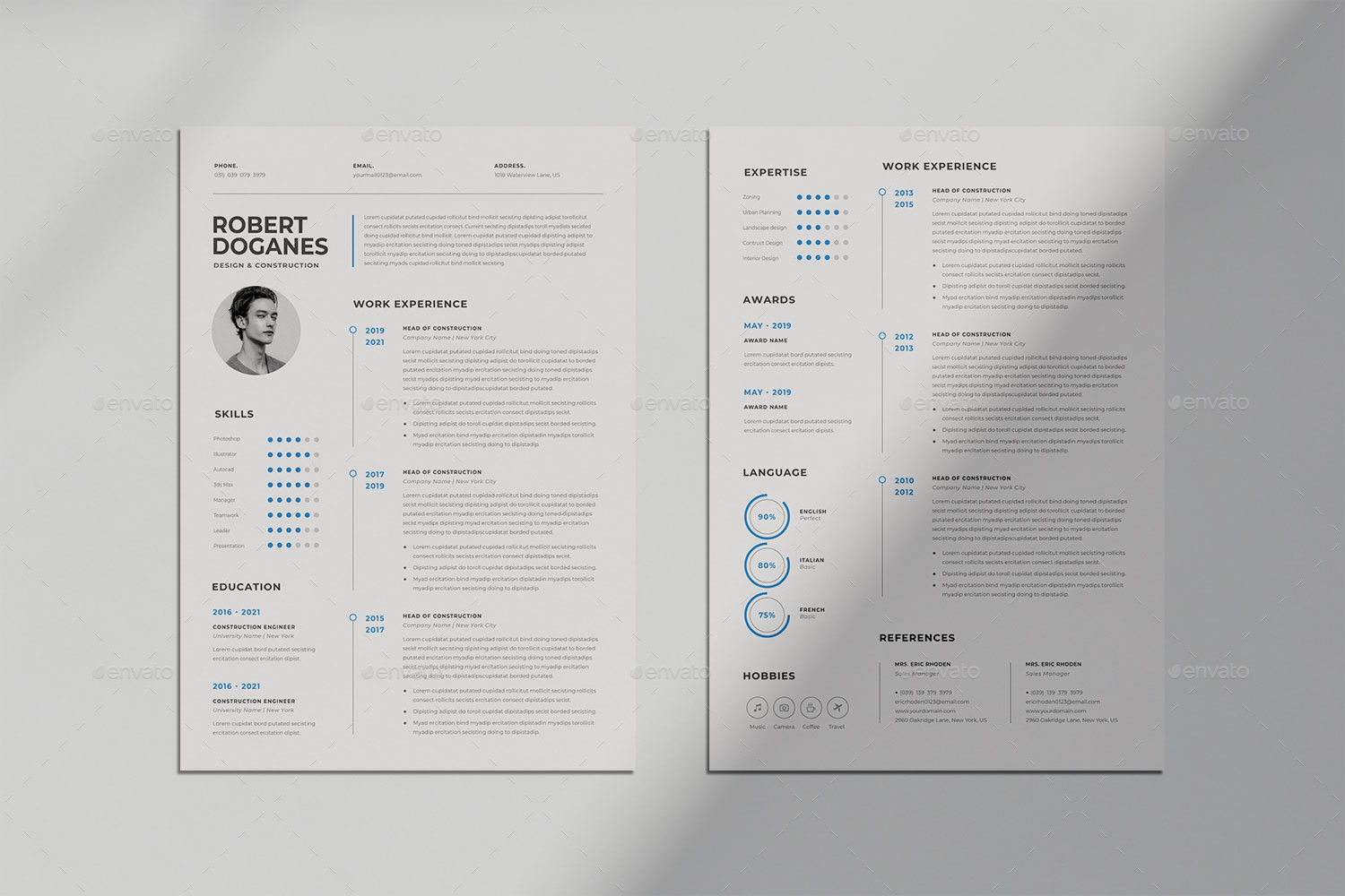 Resume Word Template, Print Templates | GraphicRiver