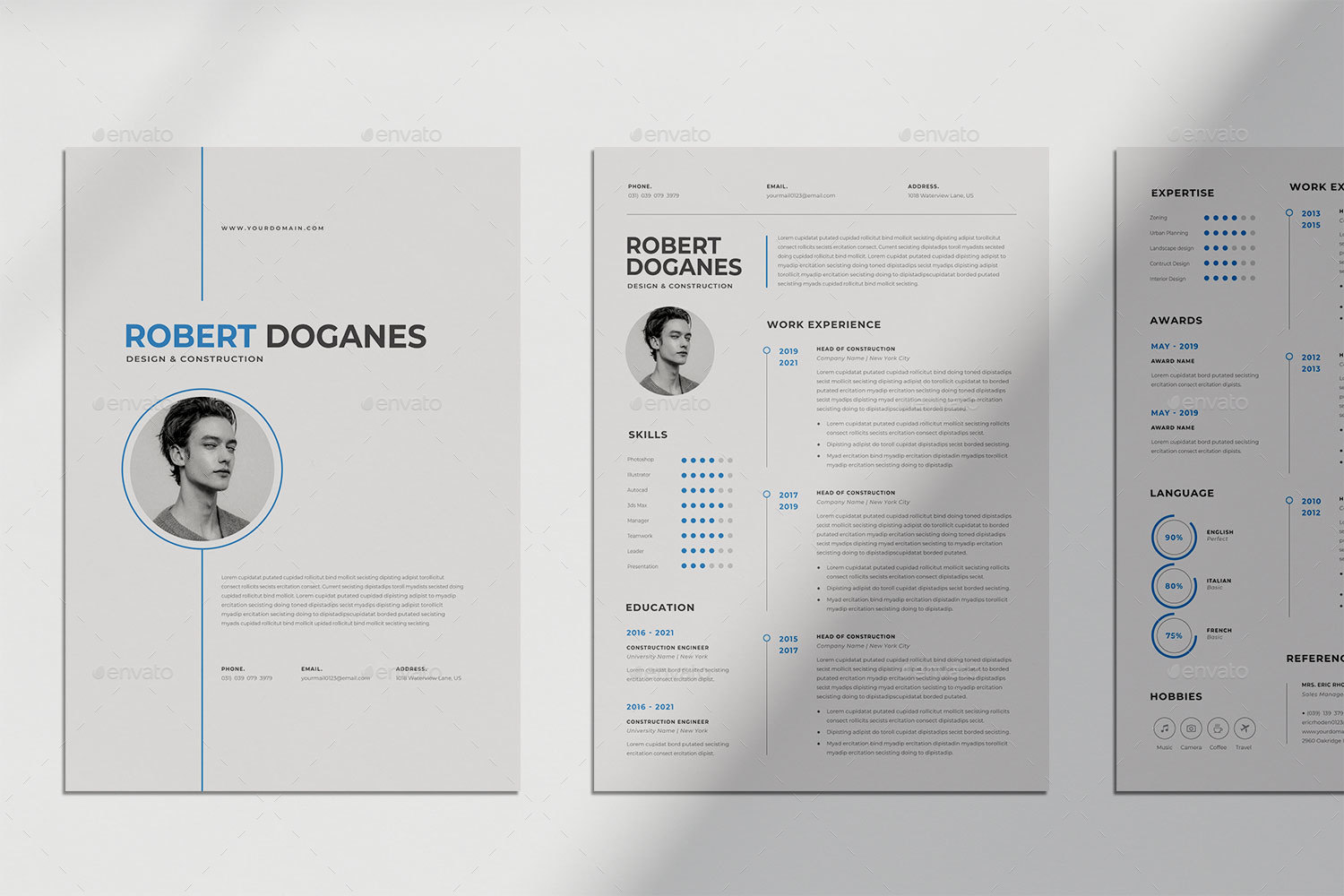 Resume Word Template, Print Templates | GraphicRiver