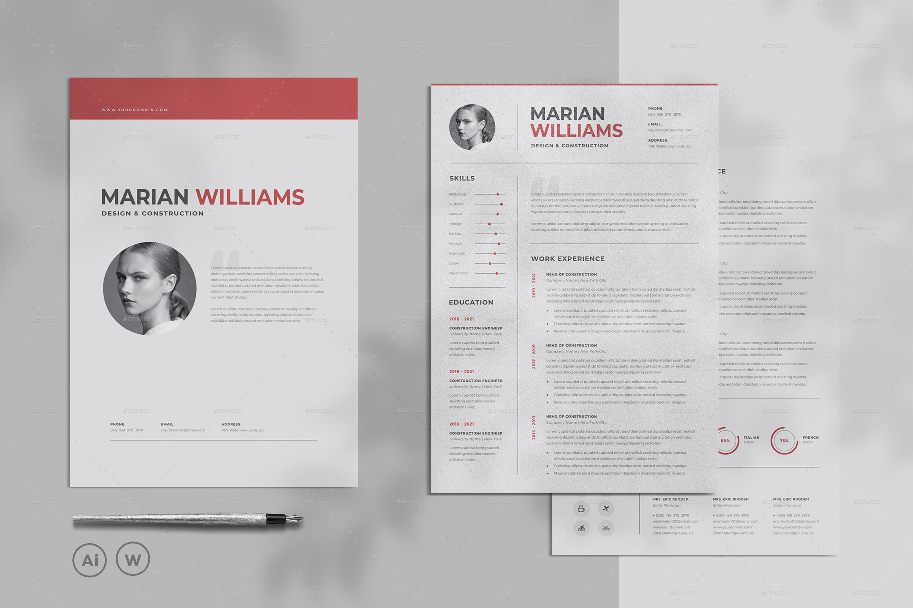 Resume Word Template, Print Templates | GraphicRiver
