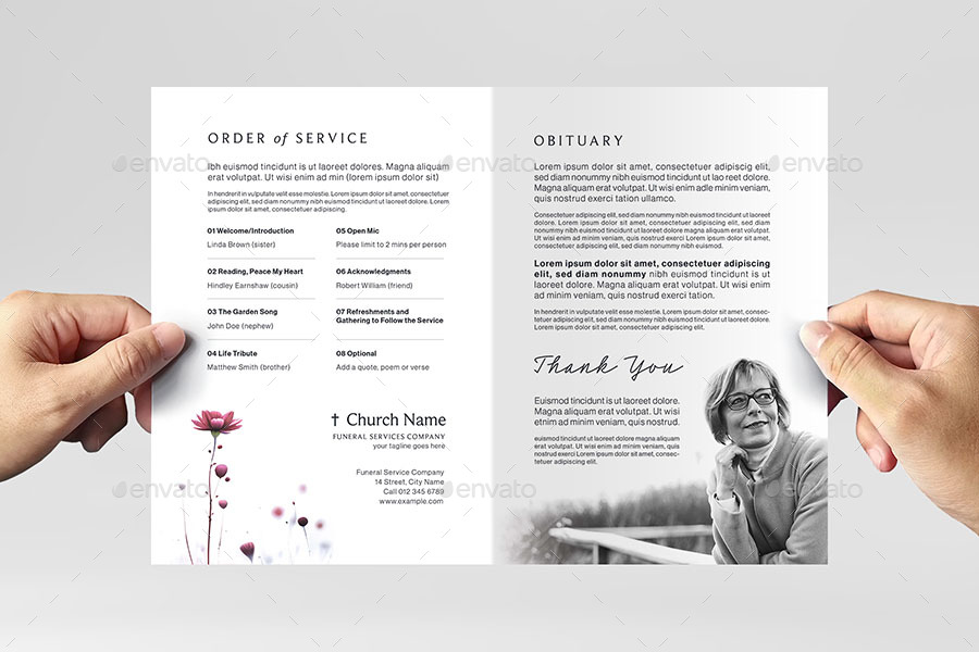 Floral Funeral Template, Print Templates | GraphicRiver
