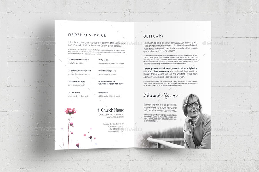 Floral Funeral Template, Print Templates | GraphicRiver