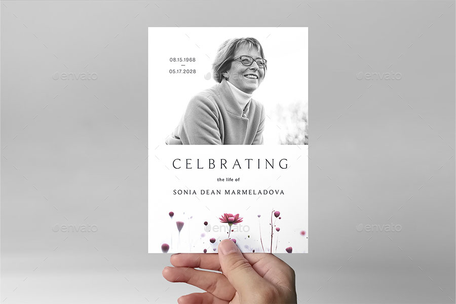 Floral Funeral Template, Print Templates | GraphicRiver