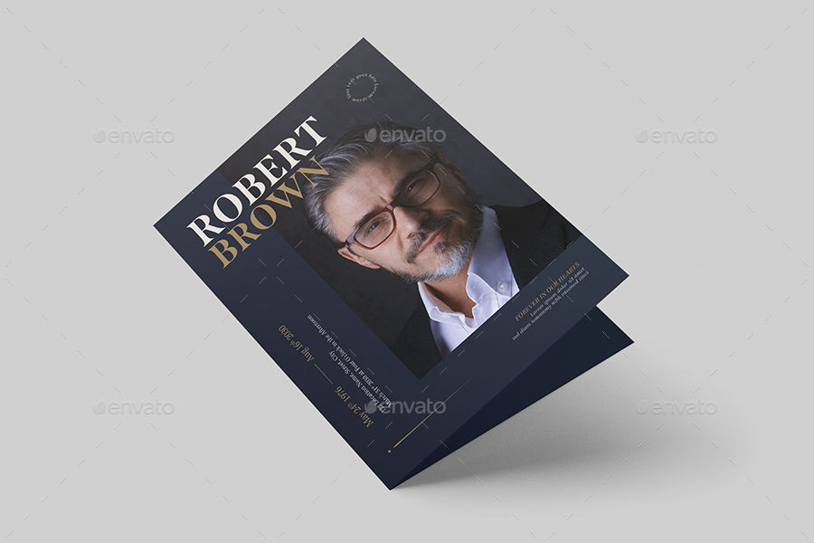 Modern Funeral Program Template, Print Templates | GraphicRiver