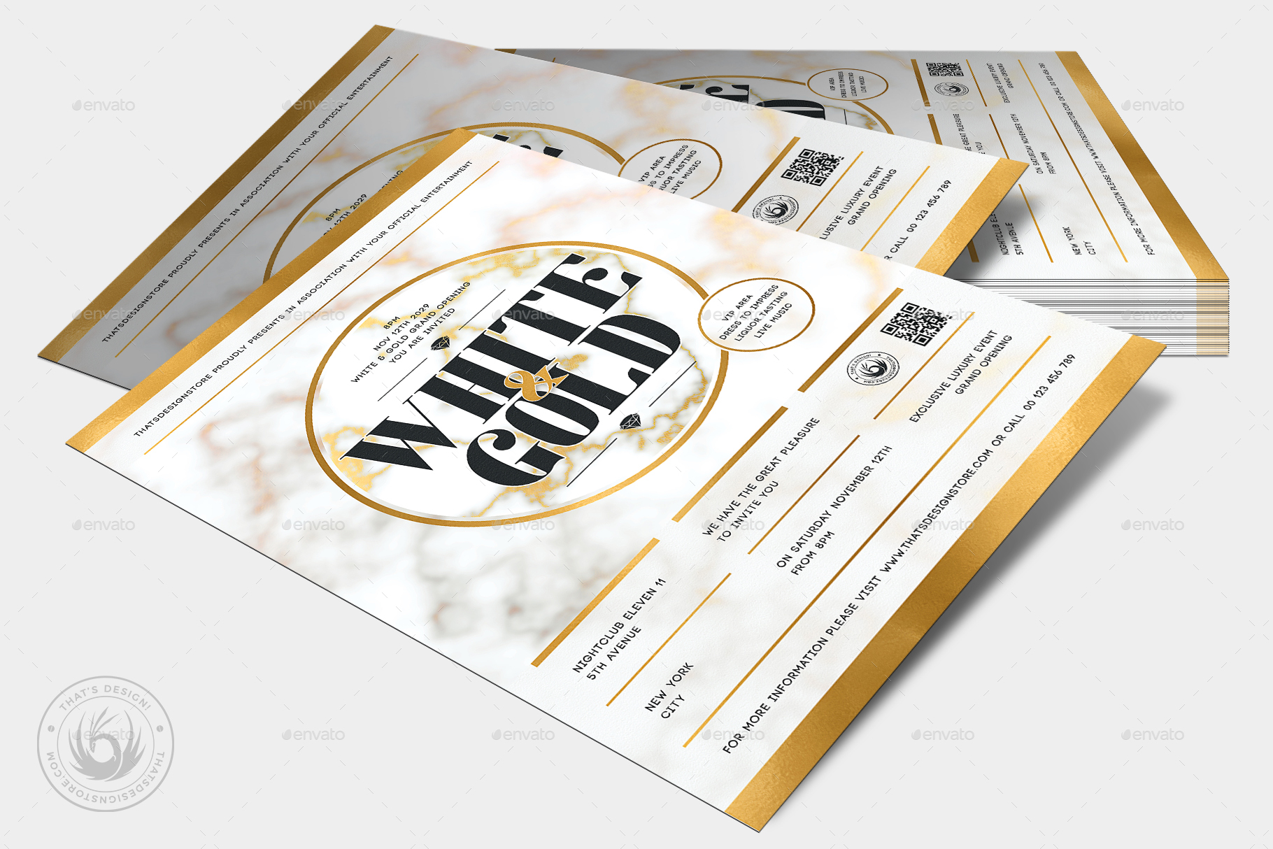 White and Gold Flyer Template, Print Templates | GraphicRiver