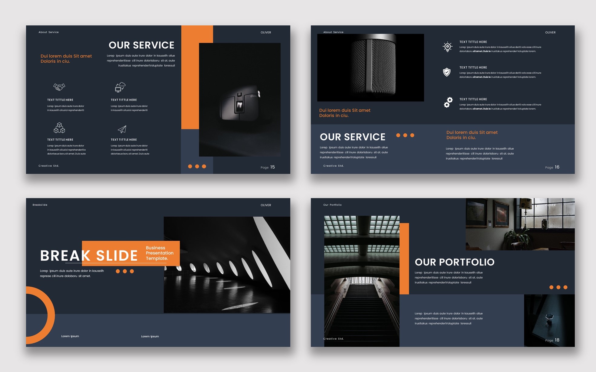 Oliver - Business Keynote Presentation Template, Presentation Templates