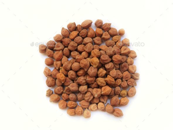 Red, dark and smaller chickpea seeds in isolated background Stock Photo ...