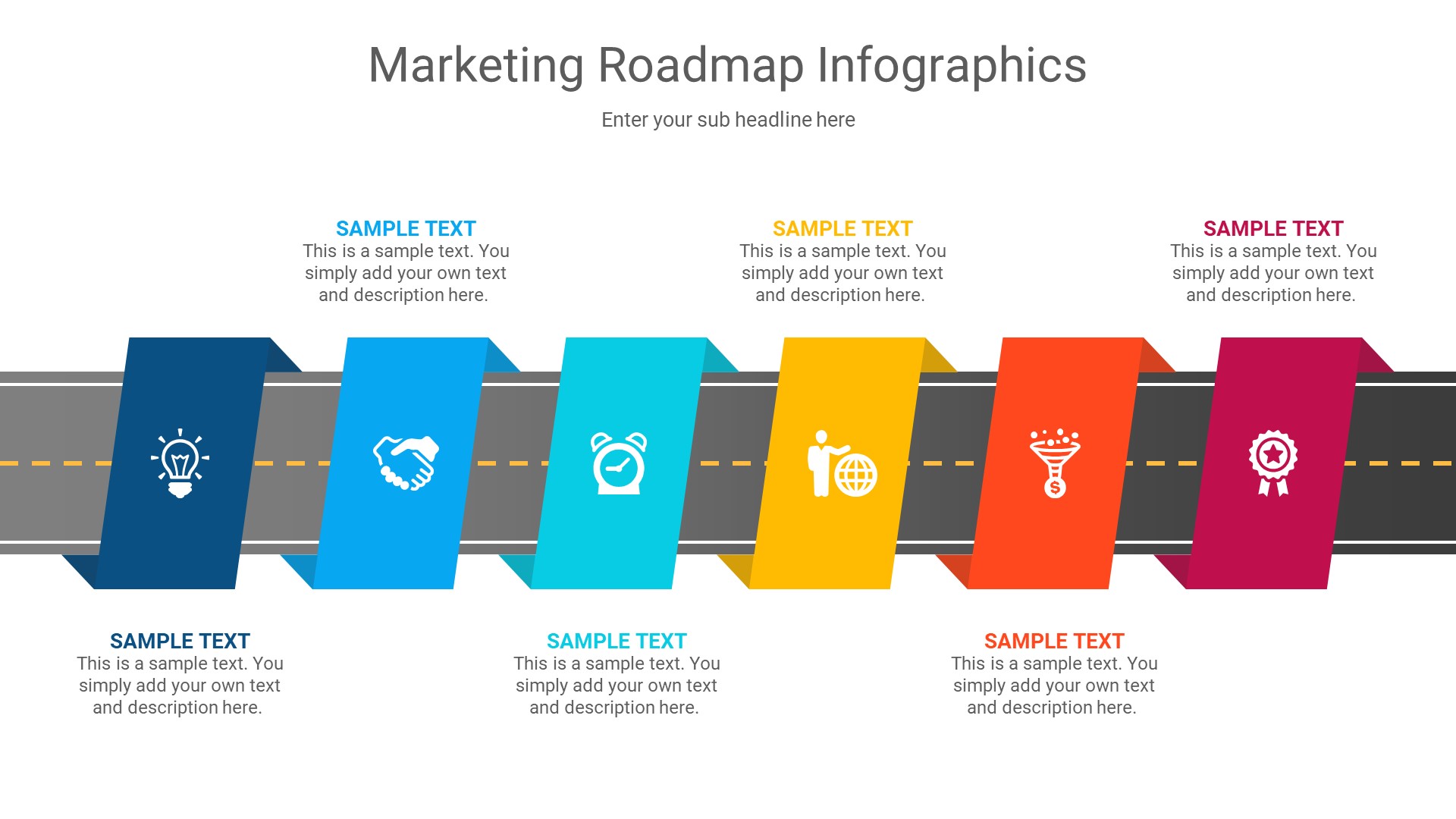 Marketing roadmap PowerPoint infographics presentation, Presentation ...
