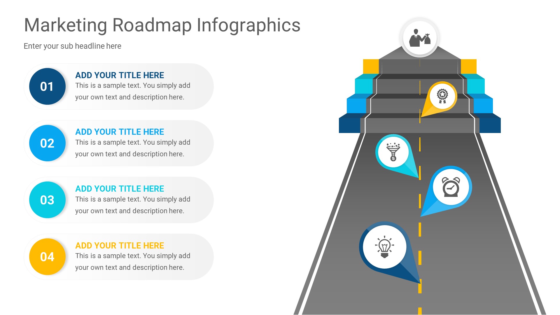 Marketing roadmap PowerPoint infographics presentation, Presentation ...