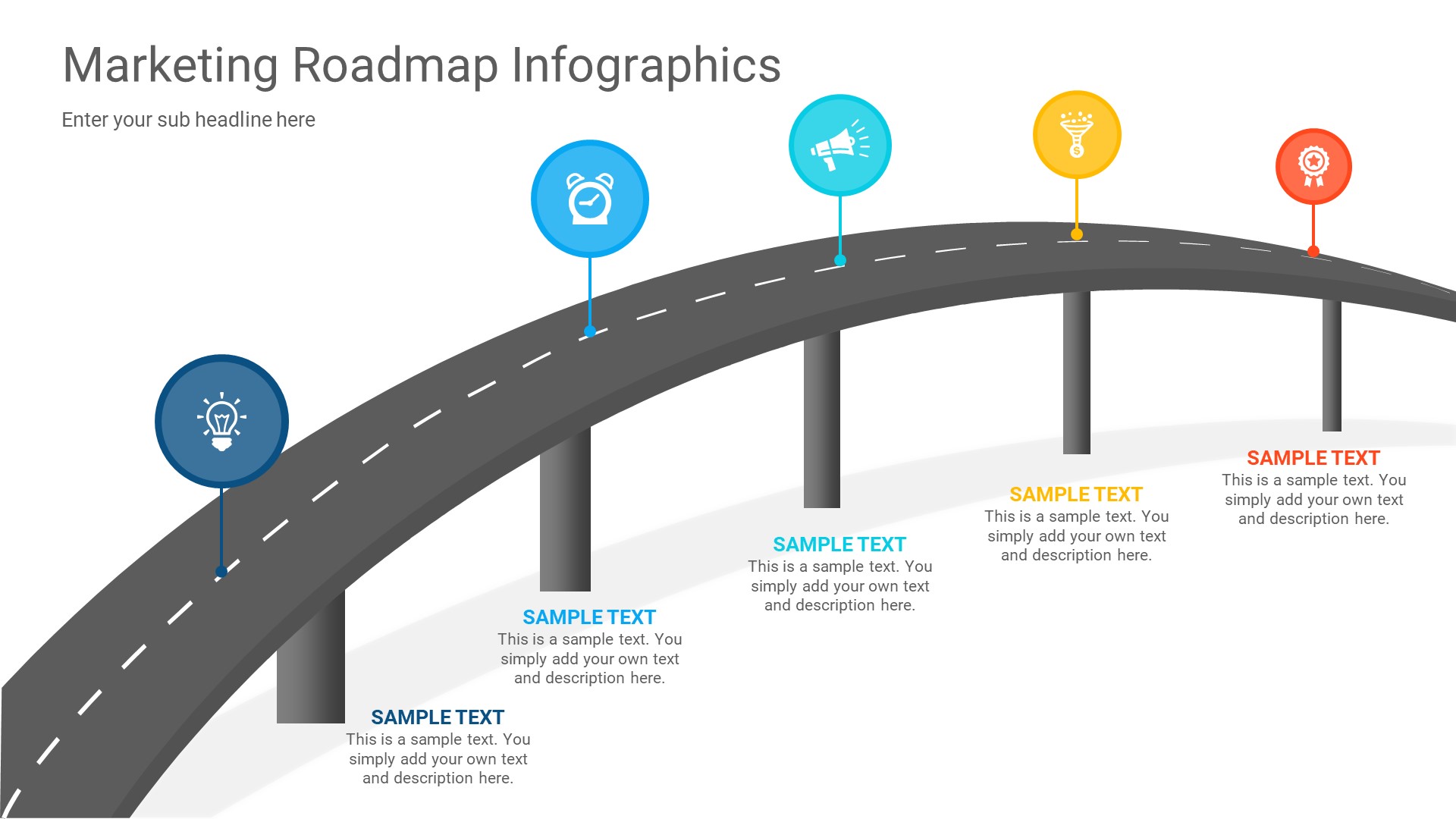 Marketing roadmap PowerPoint infographics presentation, Presentation ...