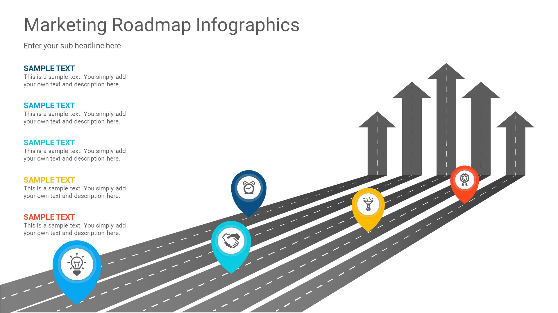 Marketing roadmap PowerPoint infographics presentation, Presentation ...