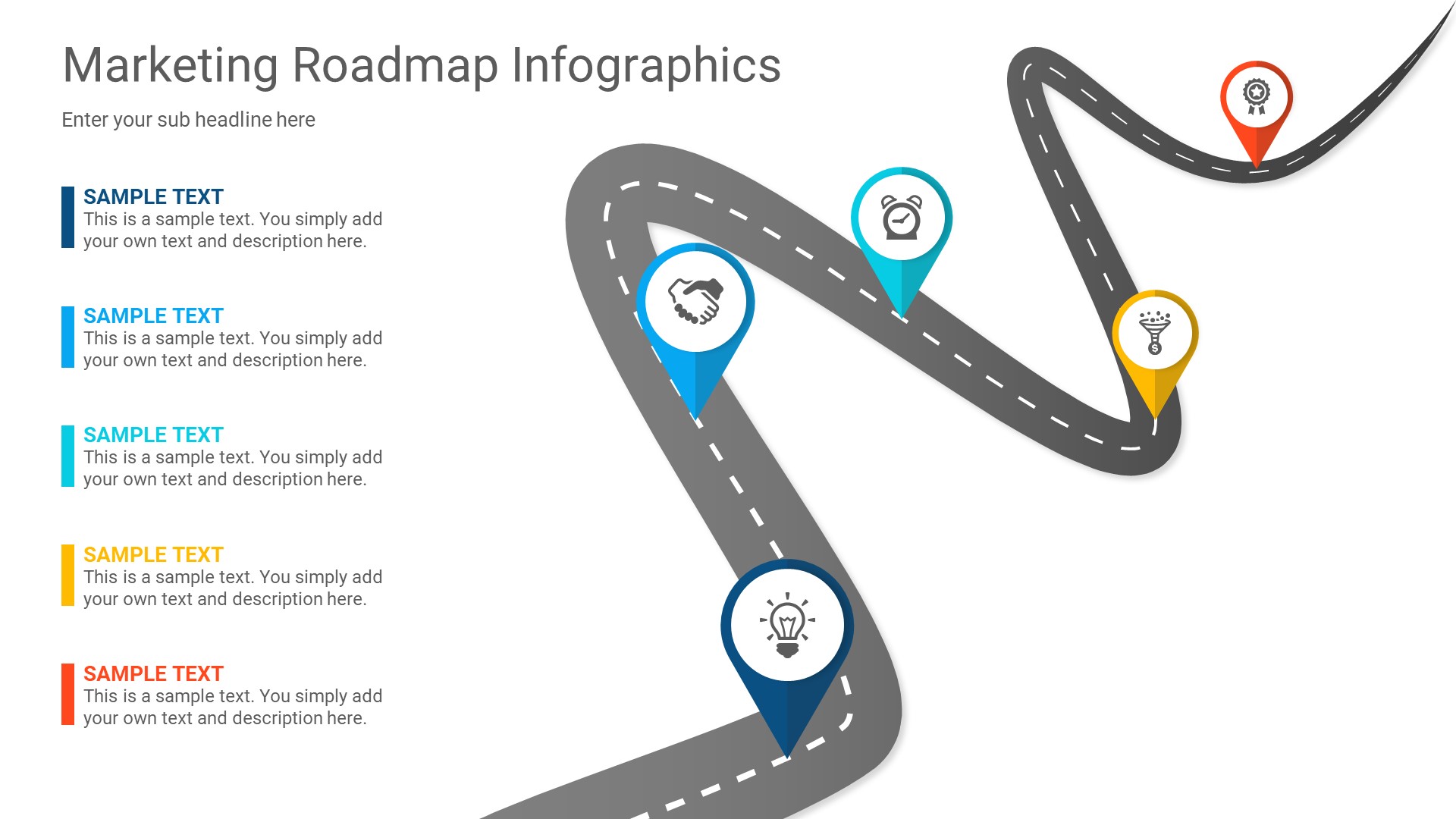 Marketing roadmap PowerPoint infographics presentation, Presentation ...