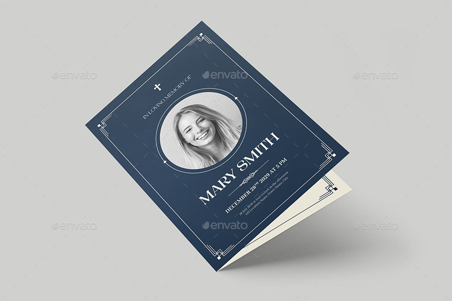 Art Deco Funeral Template, Print Templates | GraphicRiver