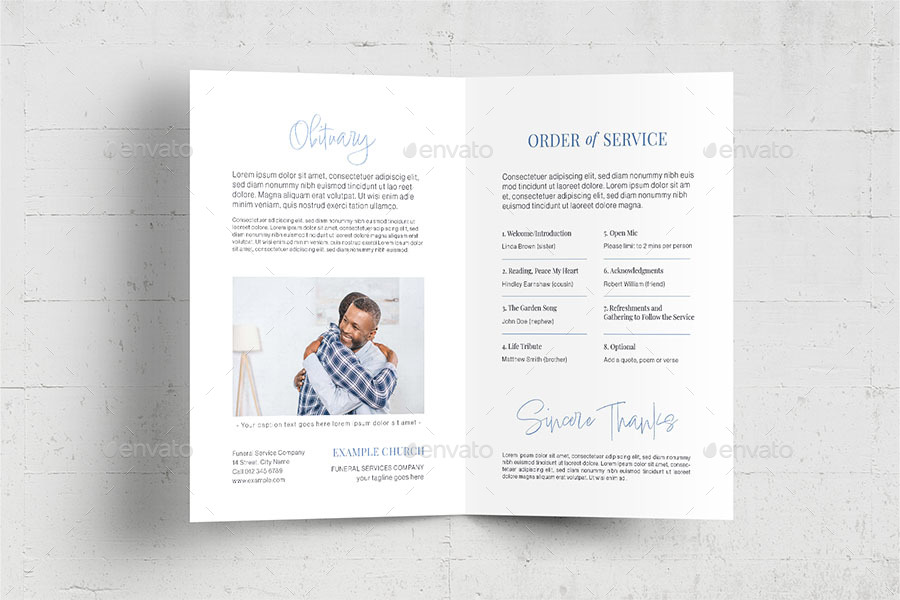 Funeral Program Template, Print Templates | GraphicRiver