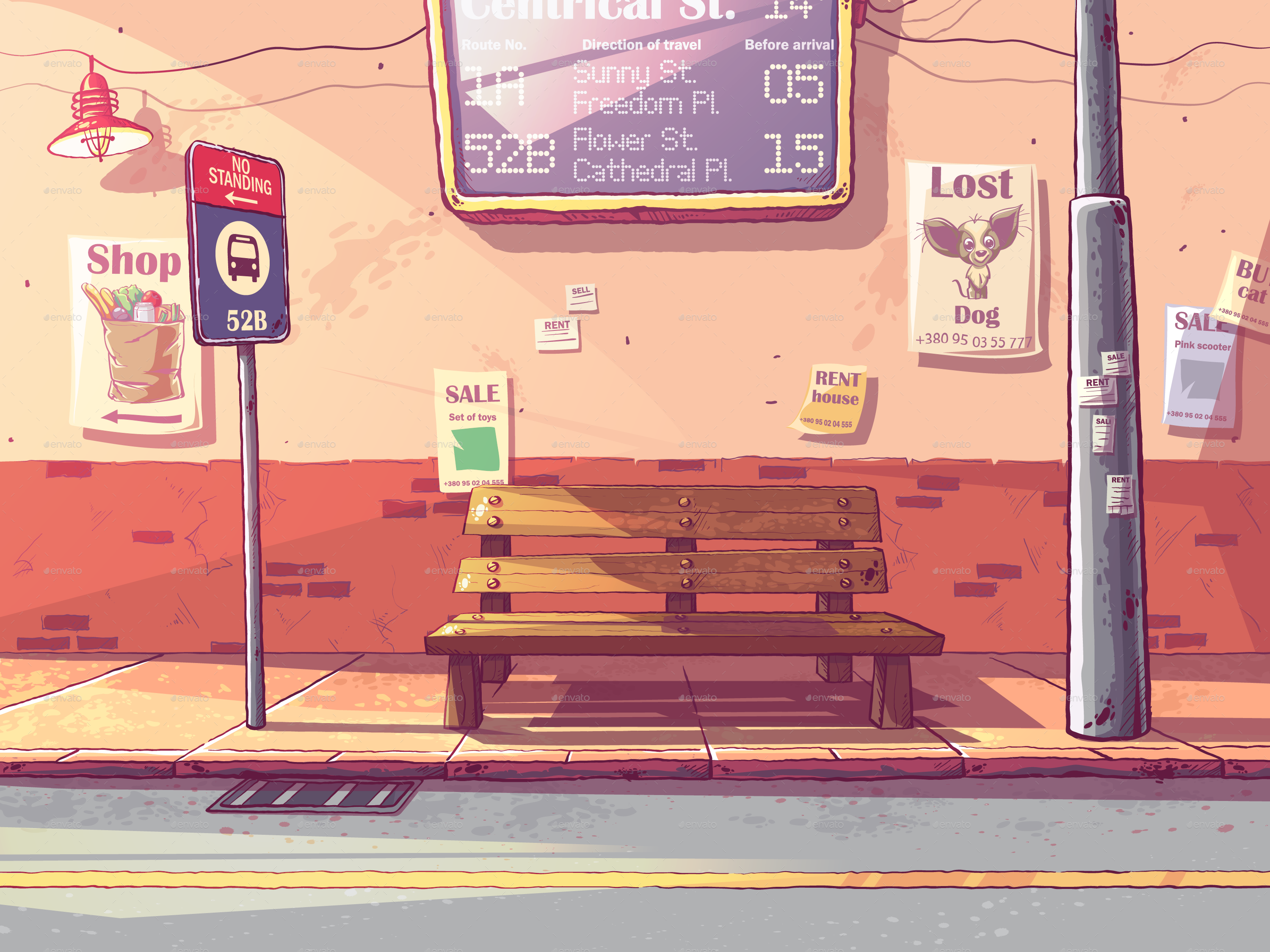 Casual Game - Bus stop, Game Assets | GraphicRiver