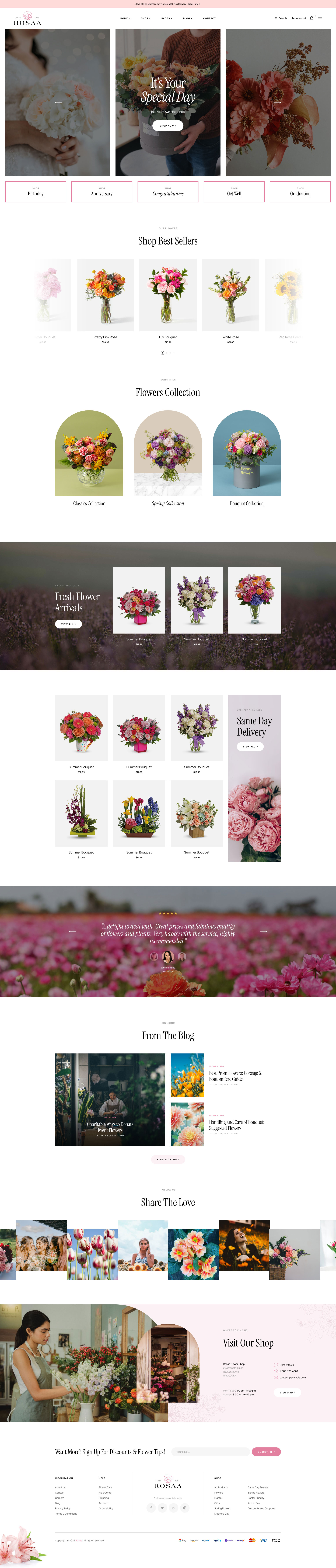Rosaa - Flower Shop WordPress Theme by themelexus | ThemeForest
