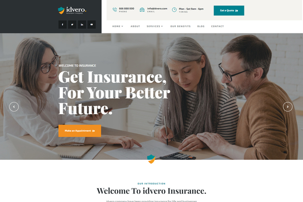 Idvero - Insurance Company Elementor Template Kit by themesflat | ThemeForest