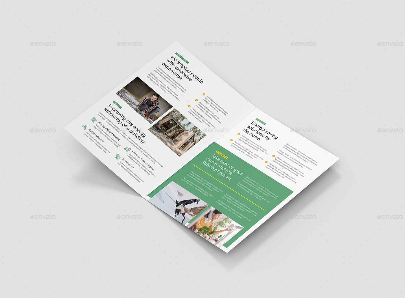 Heating System Brochure Bi-Fold Template, Print Templates | GraphicRiver