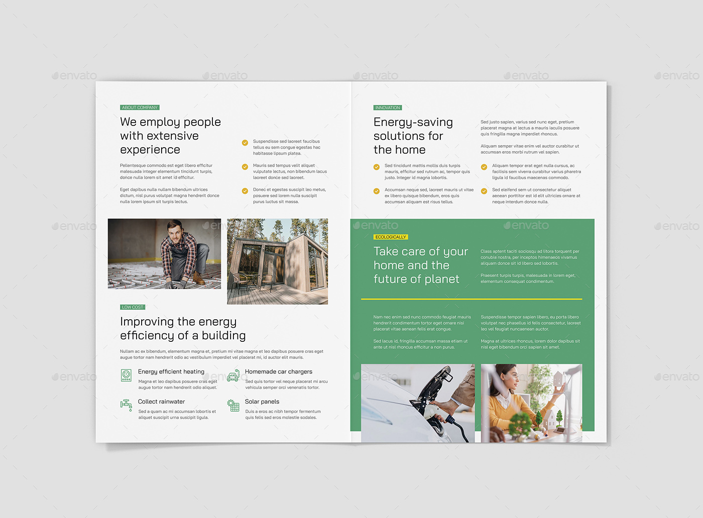 Heating System Brochure Bi-Fold Template, Print Templates | GraphicRiver