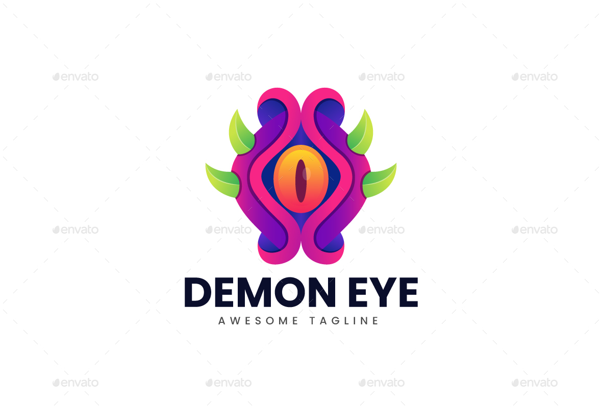 Demon Eye Gradient Logo Template, Logo Templates | GraphicRiver