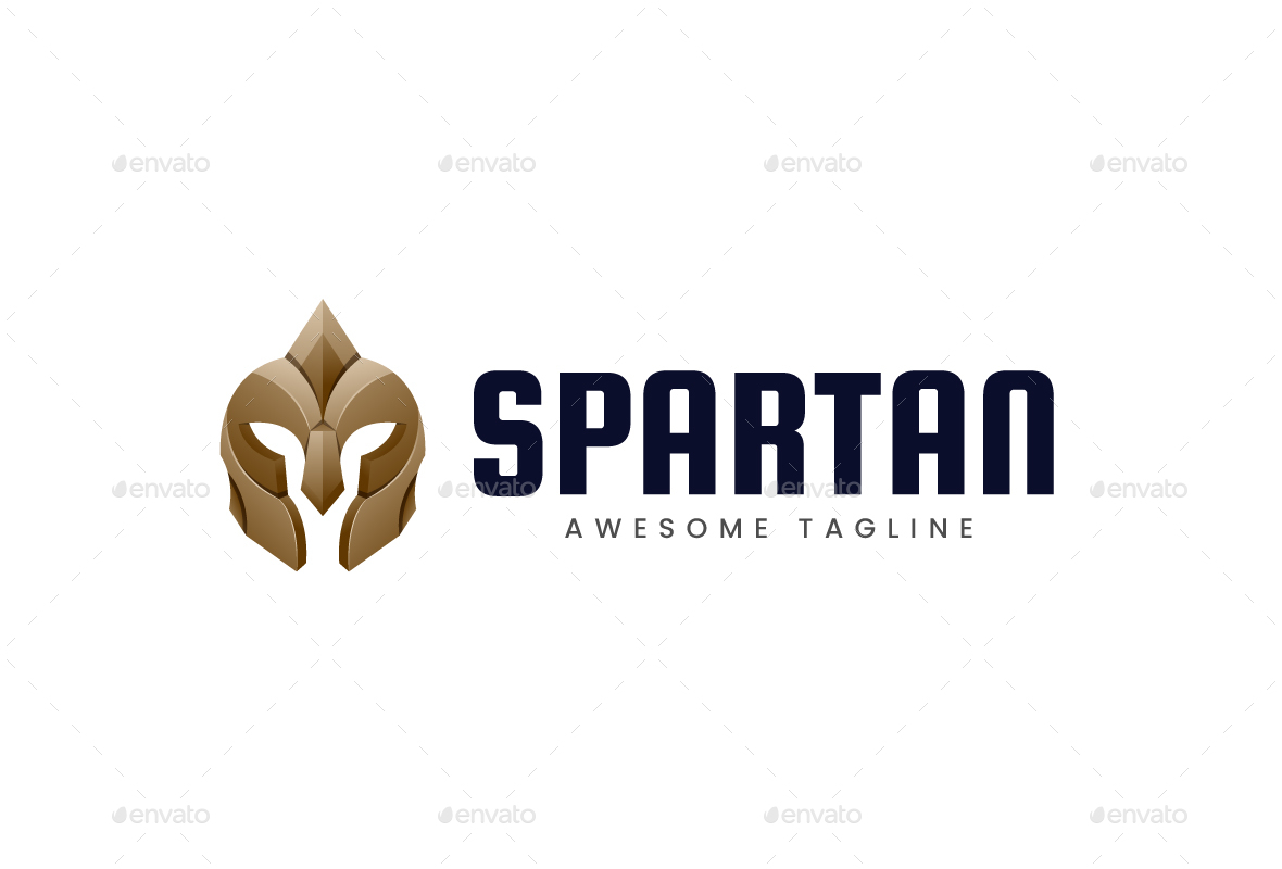 Golden Spartan Gradient Logo Template, Logo Templates | GraphicRiver