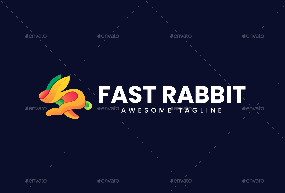 Fast Rabbit Gradient Logo Template, Logo Templates | GraphicRiver