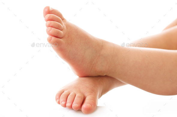 Closeup shot of little child feet and soles. Stock Photo by BLACKDAY