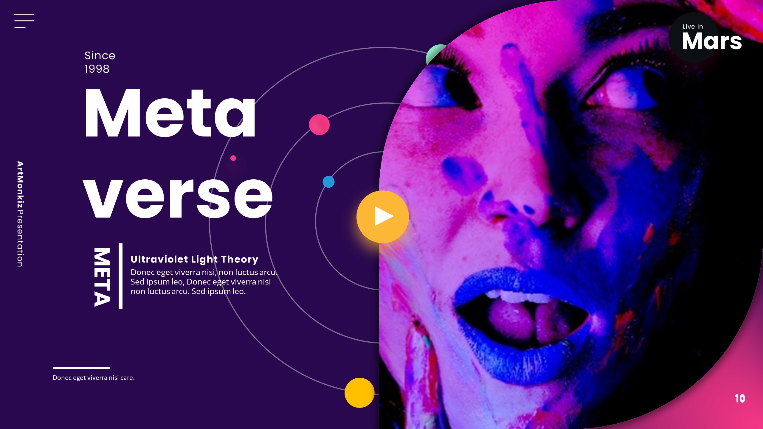 Metaverse Gold - Keynote Presentation Template, Presentation Templates