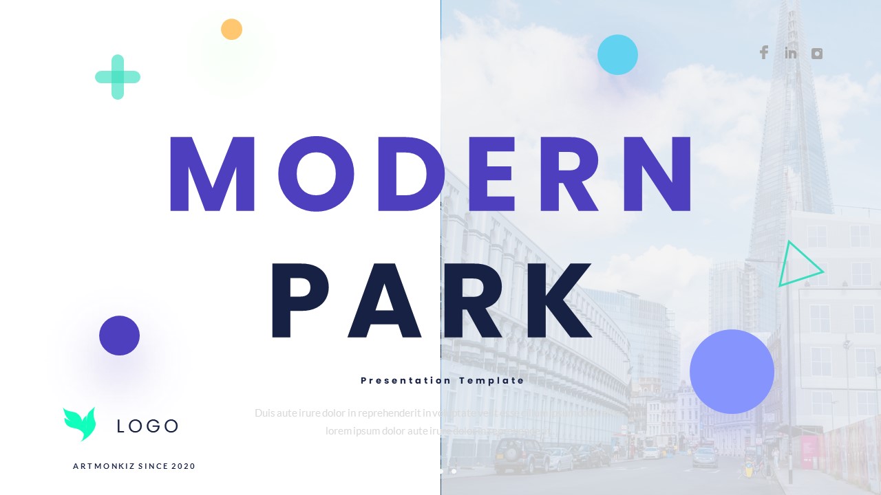Modern Park - Keynote Presentation Template, Presentation Templates