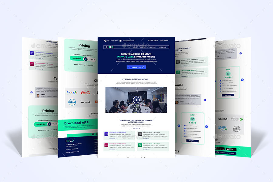 Automation Email Newsletter PSD Template, Web Elements | GraphicRiver