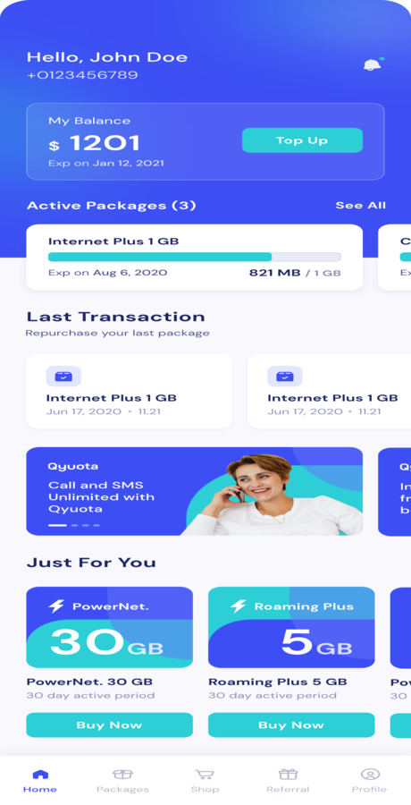Mobile Provider TopUp App ANDROID + IOS + FIGMA | UI Kit | Flutter | Online Recharge by ...