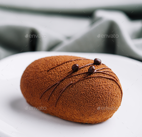 modern mousse chocolate cake - a traditional French dessert Stock Photo ...
