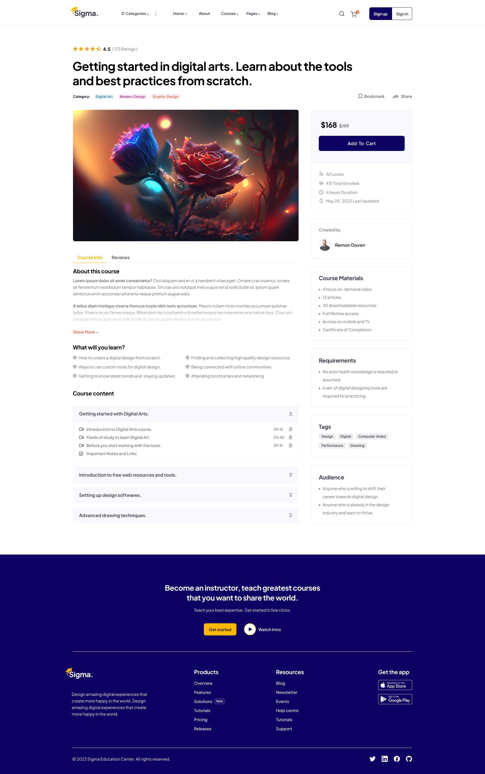 Sigma - LMS Solution Figma Template by themexplosion | ThemeForest