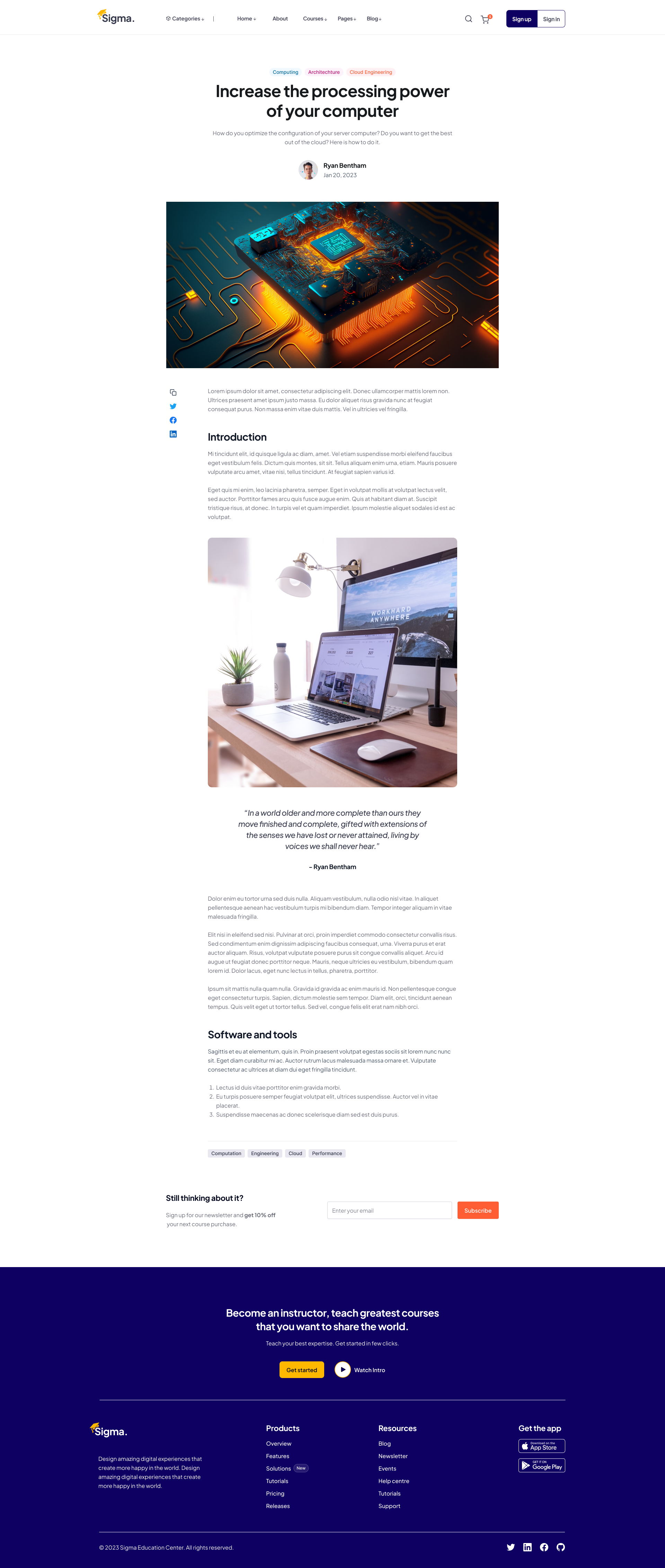 Sigma - LMS Solution Figma Template by themexplosion | ThemeForest