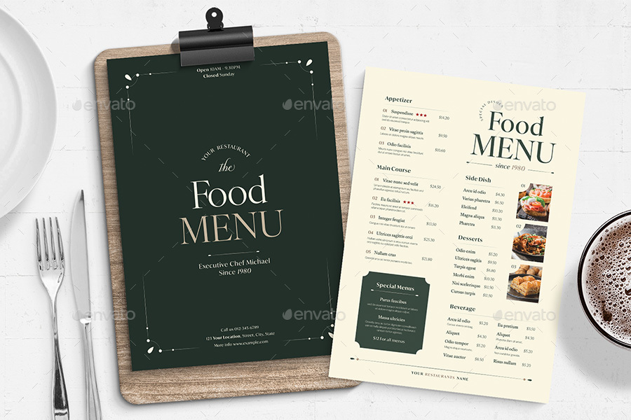 Elegant Menu Template, Print Templates | GraphicRiver