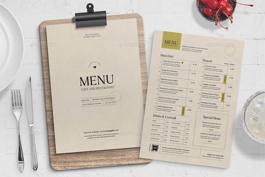 Modern Menu Template, Print Templates | GraphicRiver