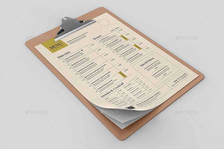 Modern Menu Template, Print Templates | GraphicRiver